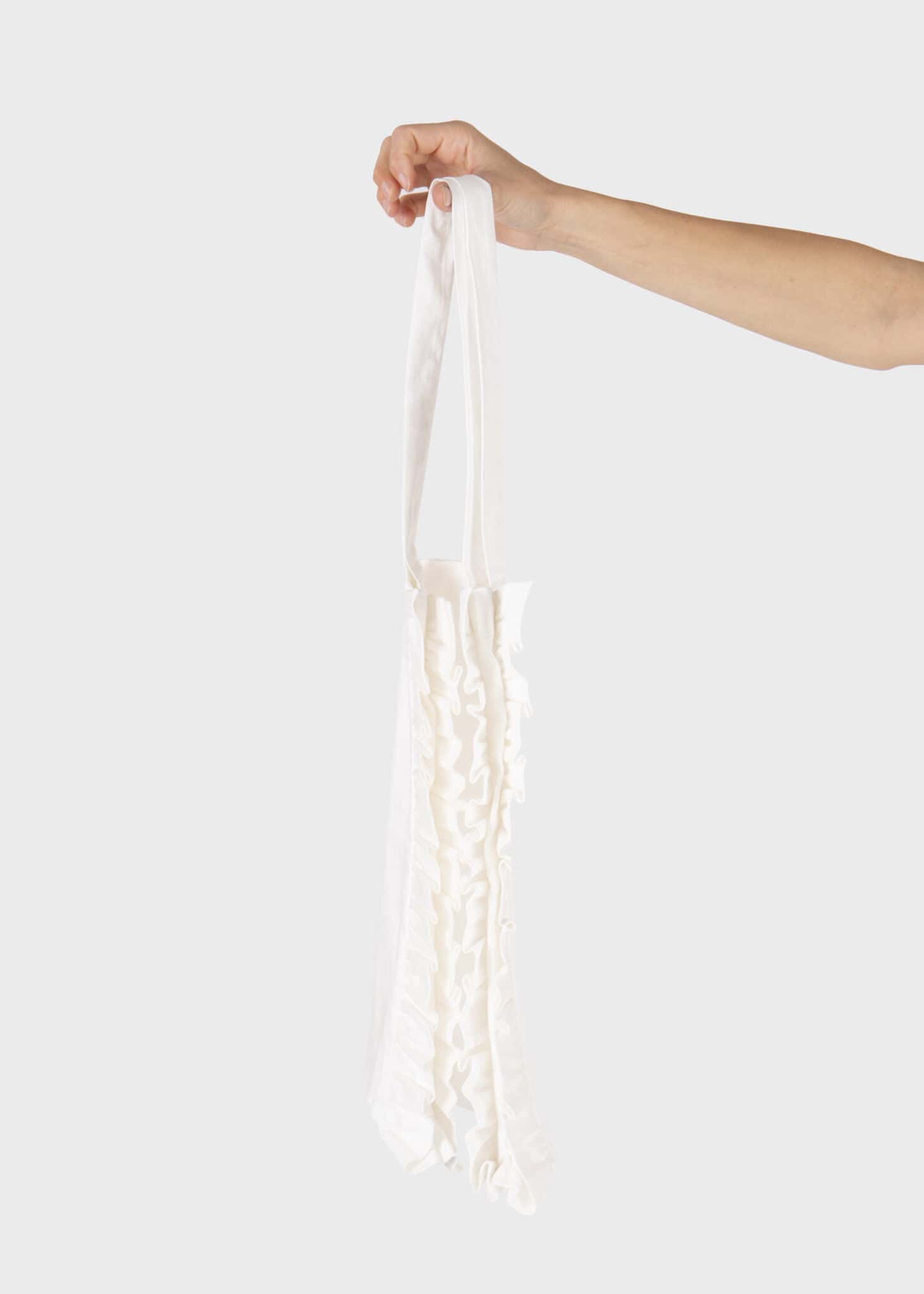 MEDIUM cream ruffle bag | MAISON VINDT